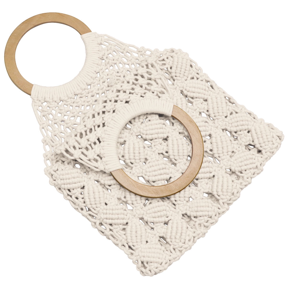 LOLIPPYY Handmade White Cotton Rope Tote Bag Stylish and Handy for ...