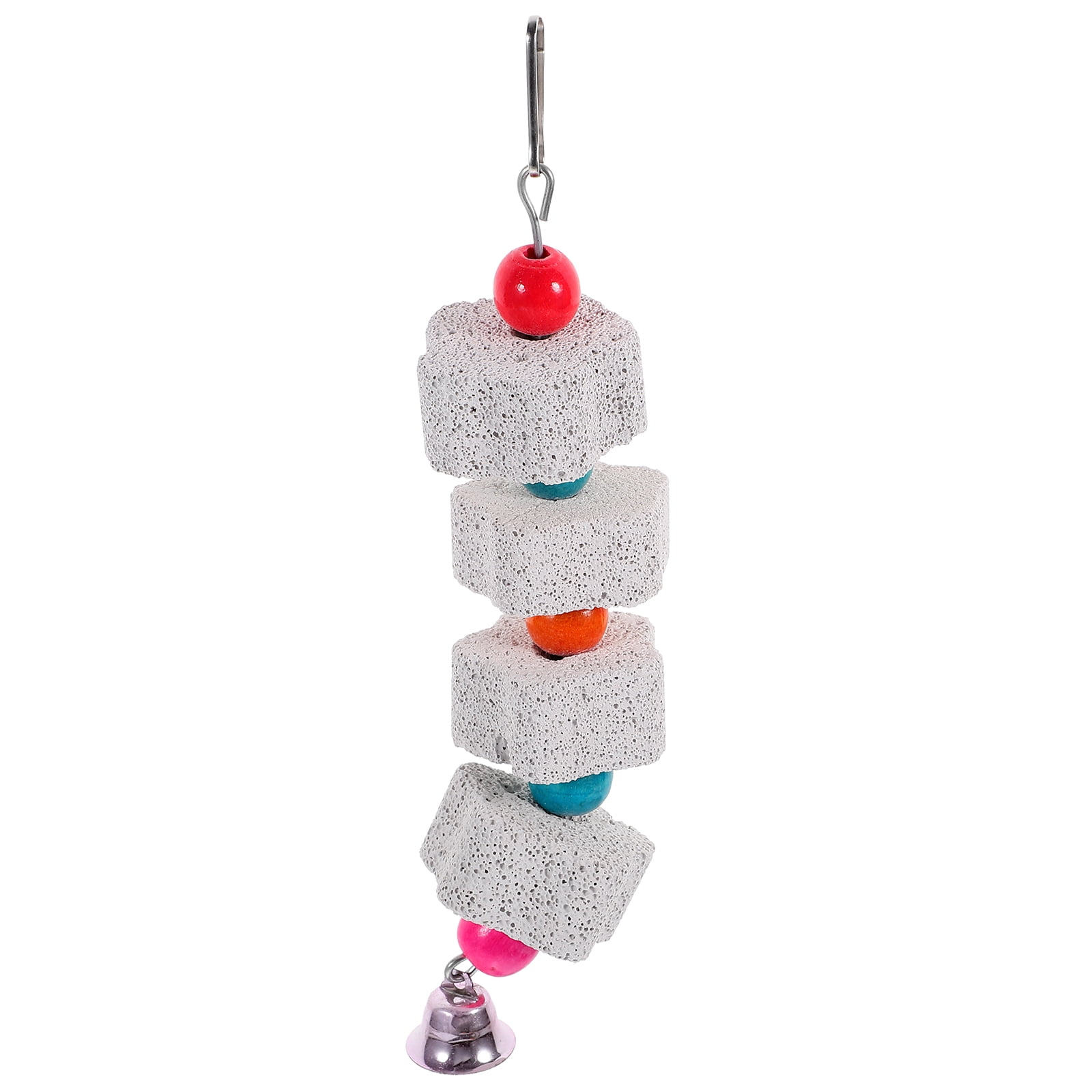LOLIPPYY Hanging Parakeet Toy Parrot Chew Toy Multi Volcanic Rock ...