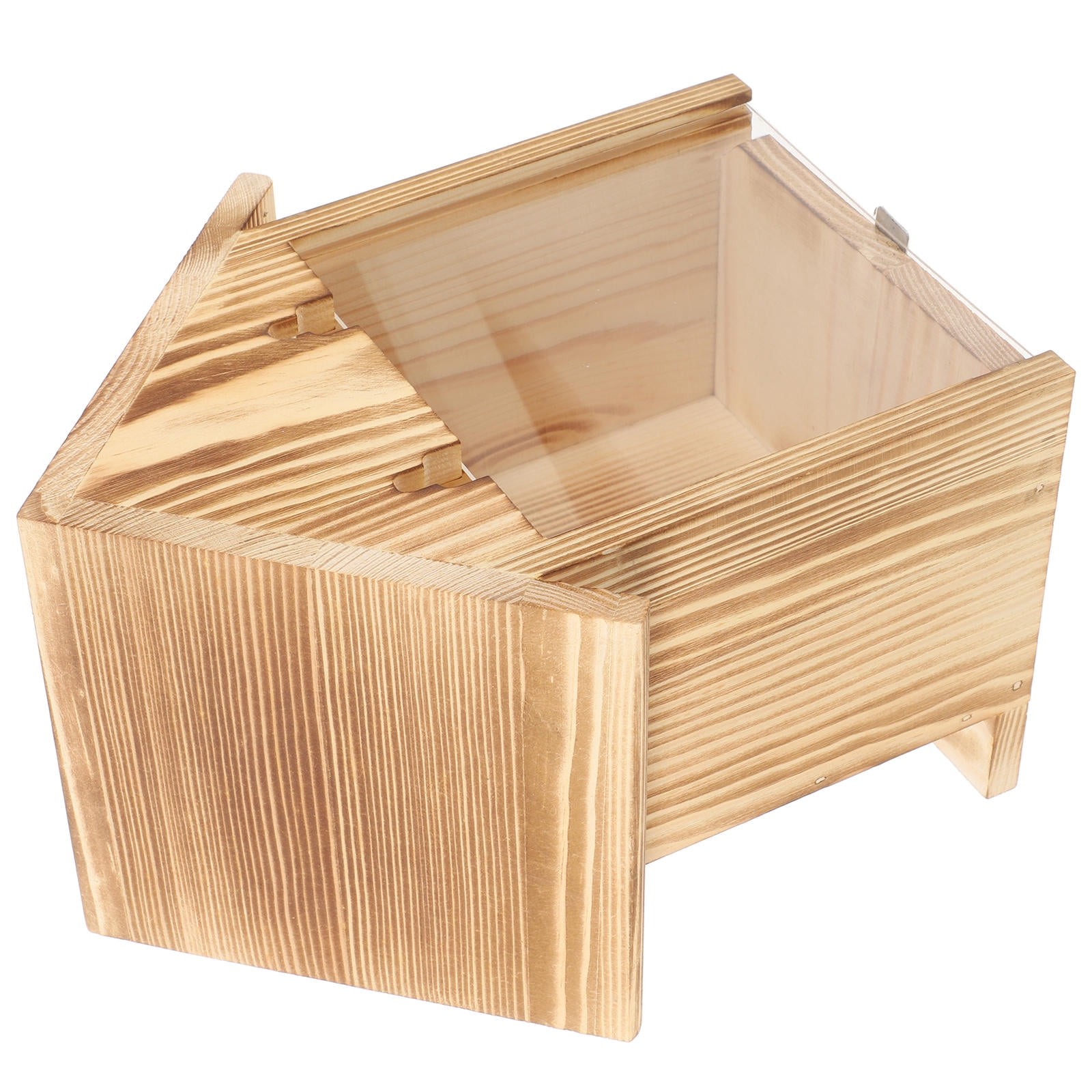 LOLIPPYY Hanging Wooden Bird Nest House with Clear Window and Sturdy ...