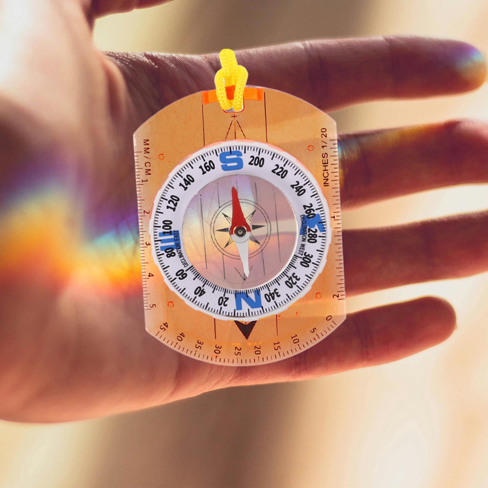 LOLIPPYY High Precision Outdoor Compass with Luminous Pointer Acrylic ...
