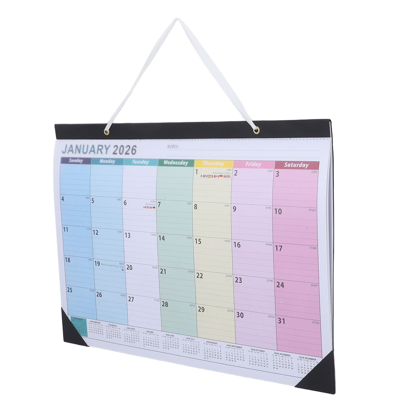 LOLIPPYY Horizontal Wall Calendar for Home with Large Monthly Squares ...
