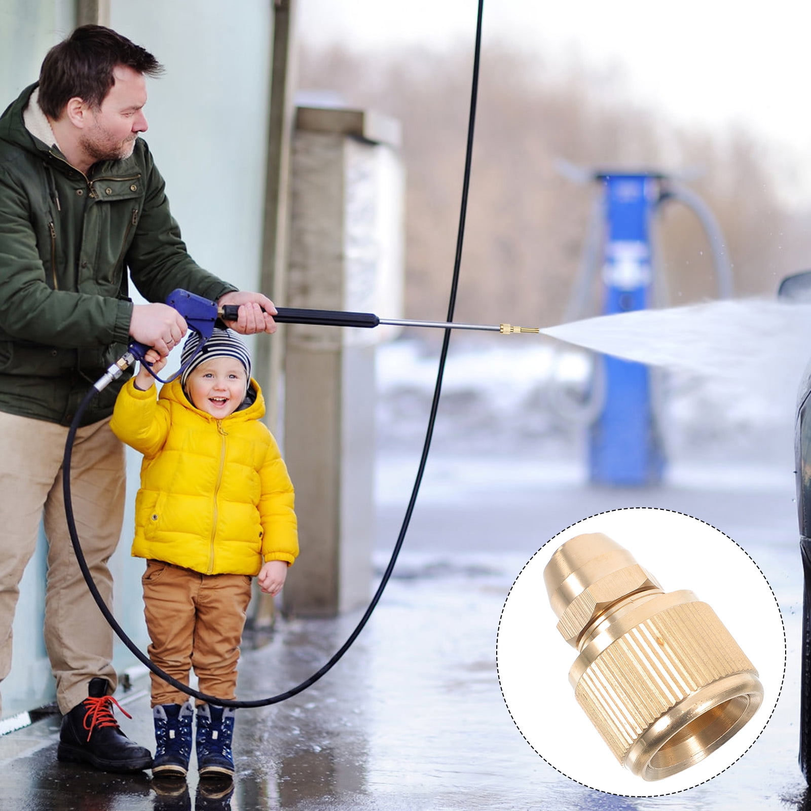 LOLIPPYY Hose Valve Adapter Water Hose Connector Quick Connect ...