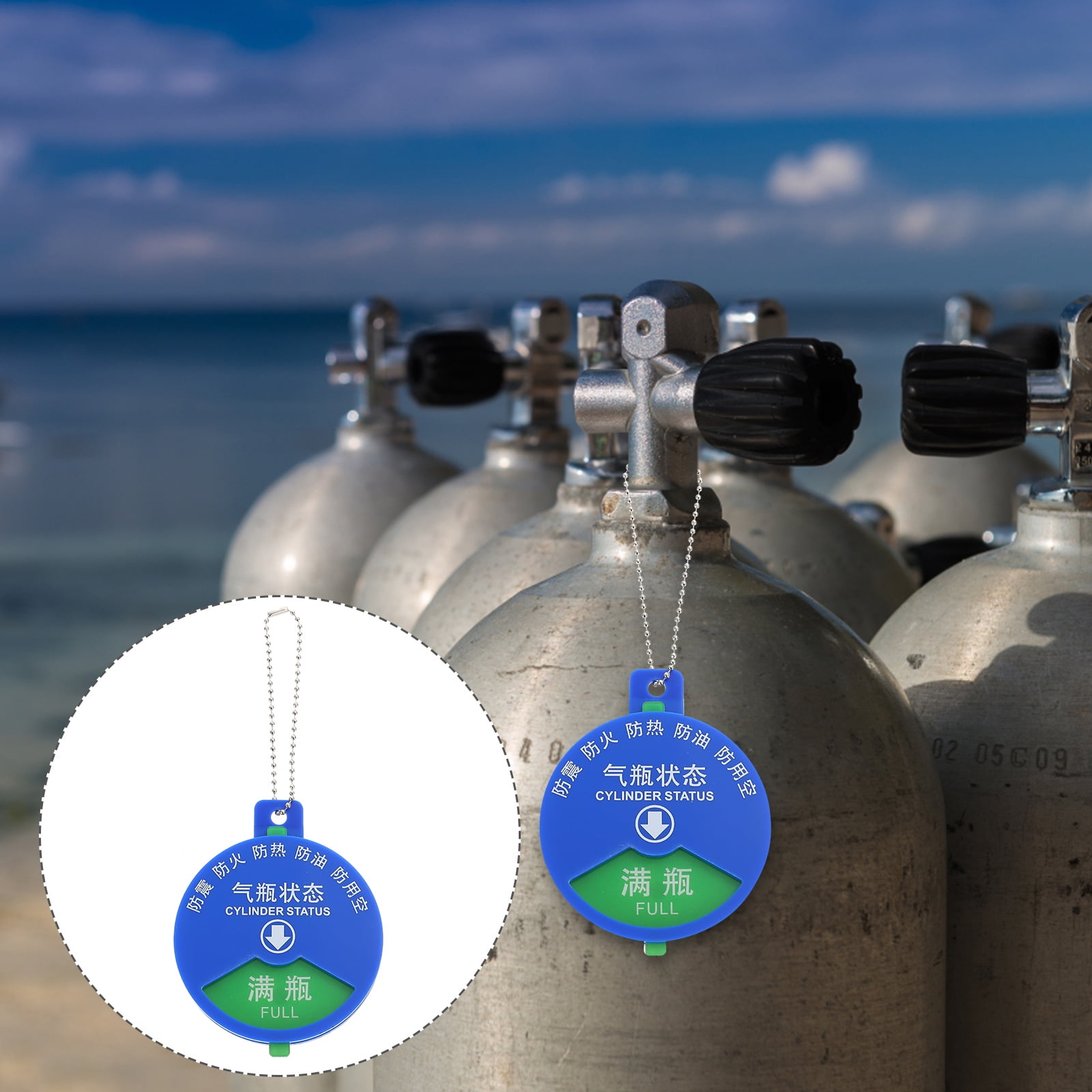 LOLIPPYY Hospital Oxygen Cylinder Status Durable Identification Plate ...
