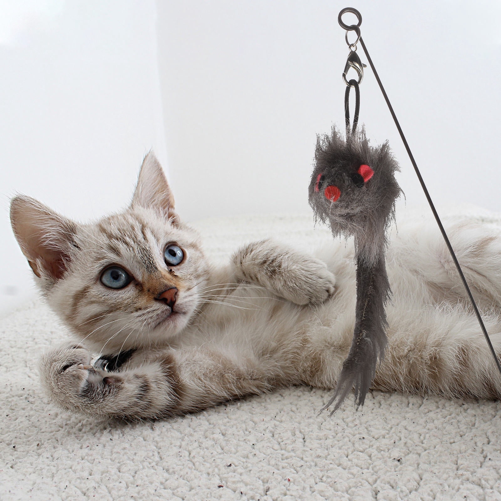 LOLIPPYY Household Cat Teaser Stick with Double Head Assorted Color for ...