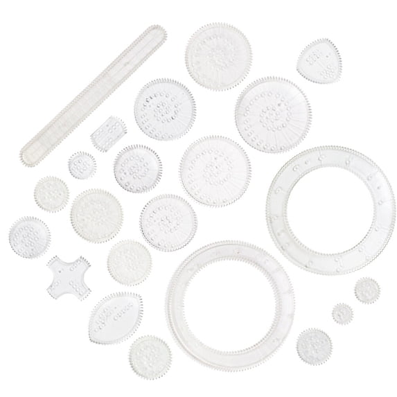 LOLIPPYY Interlocking Gears Painting Set for Kids 22pcs Transparent ...