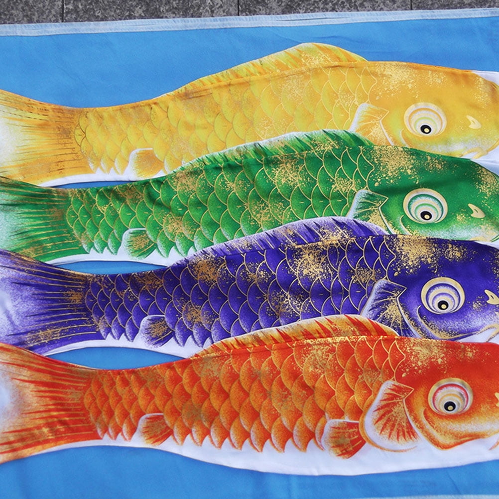 LOLIPPYY Japanese Koinobori Carp Flag Red Hot Stamping Style Outdoor ...