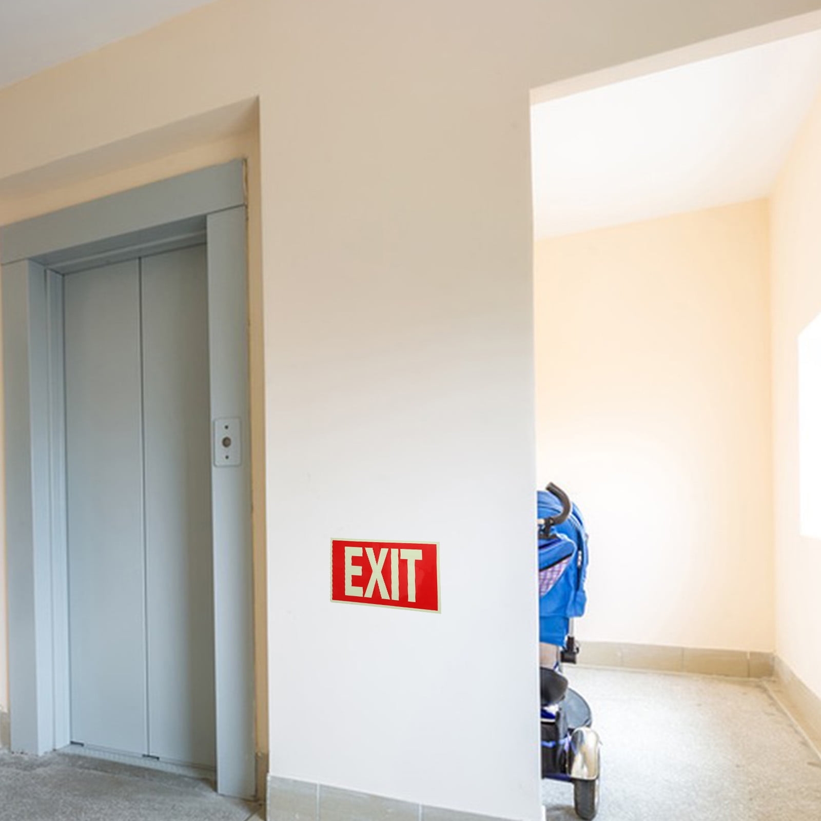 LOLIPPYY Keep Clear Sign Emergency Exit Sign Sticker PVC Red Safety ...