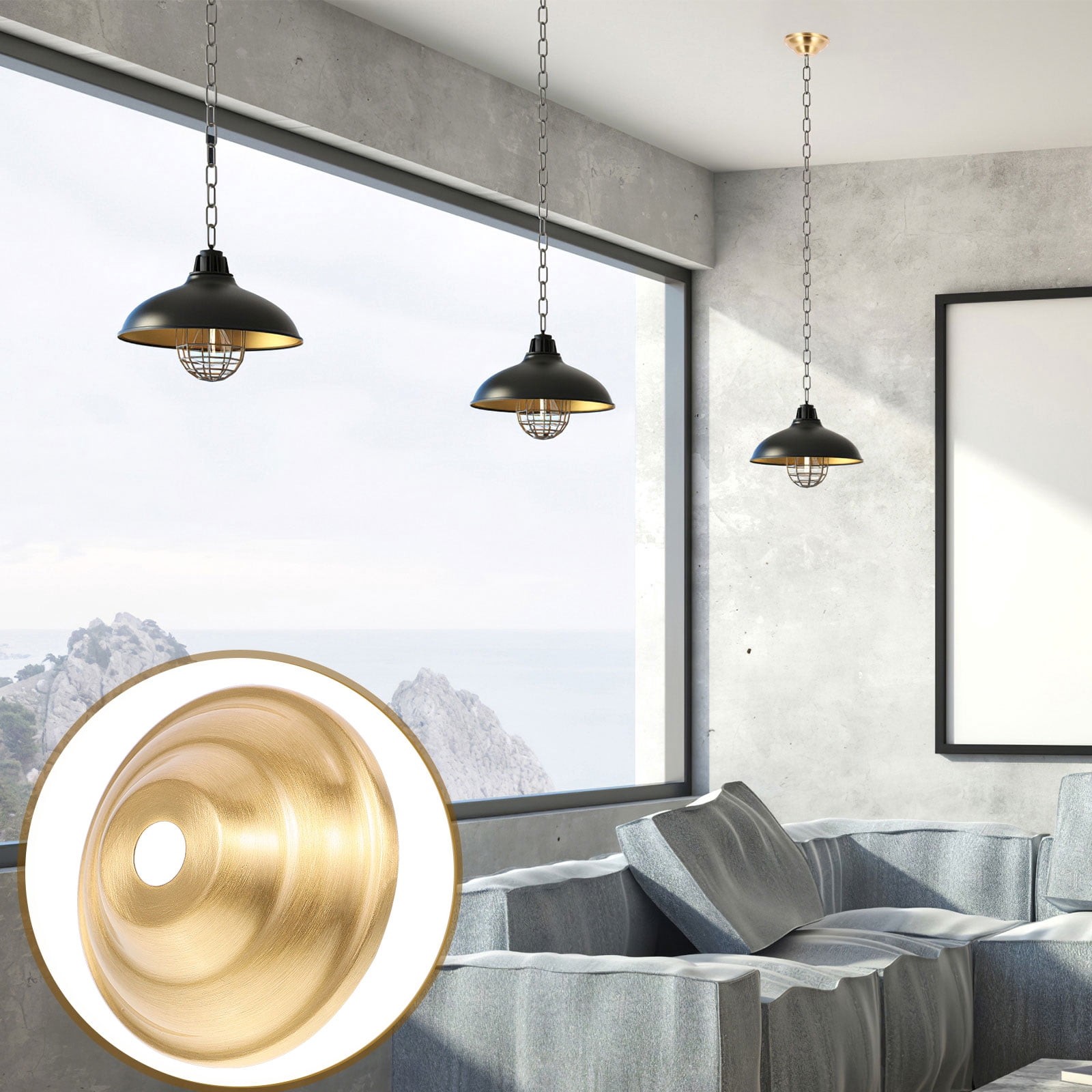 LOLIPPYY Lamp Finial Holder Light Bulb Fittings for Ceilings Brass ...