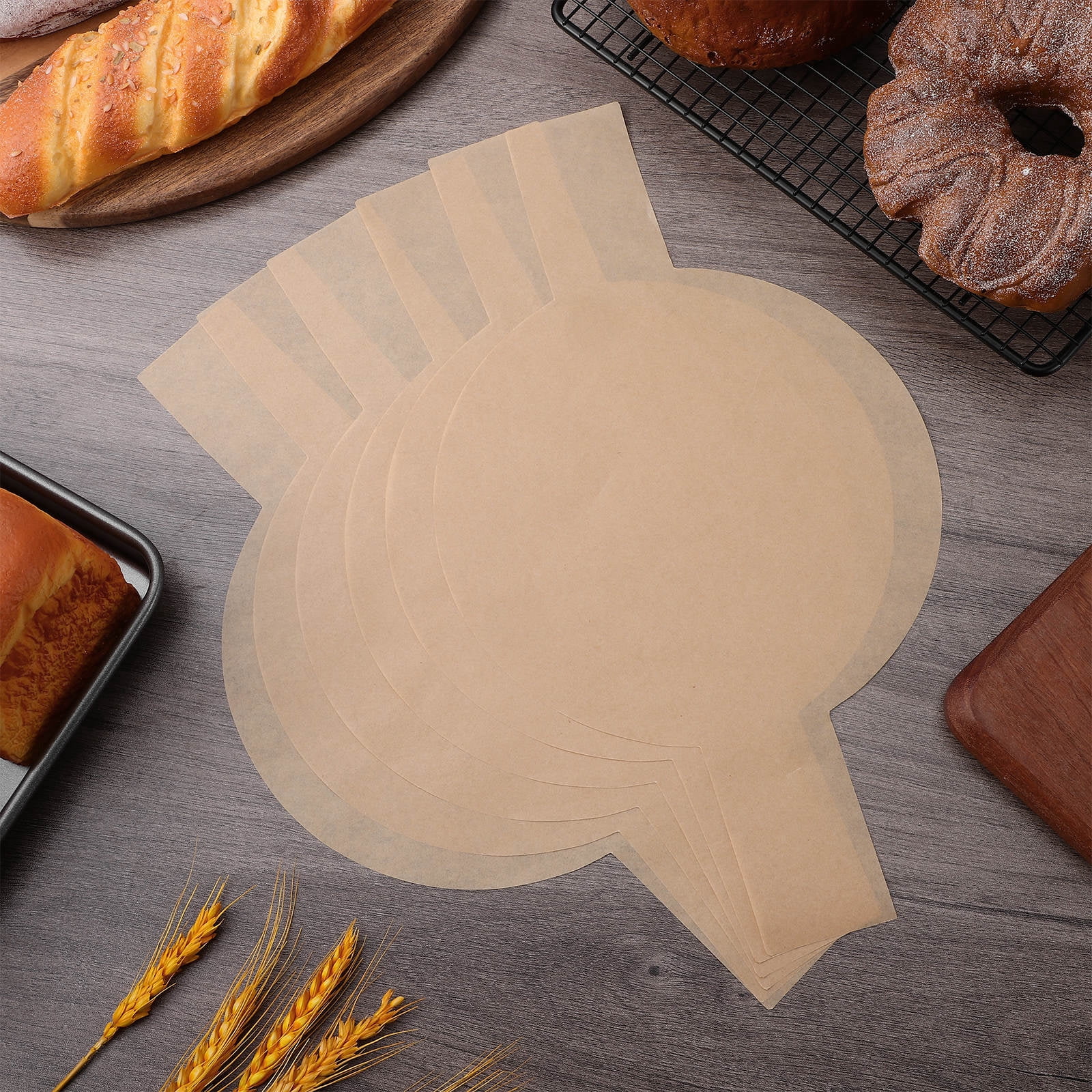 LOLIPPYY Light Brown Round Parchment Baking Liners for Cake Pans ...
