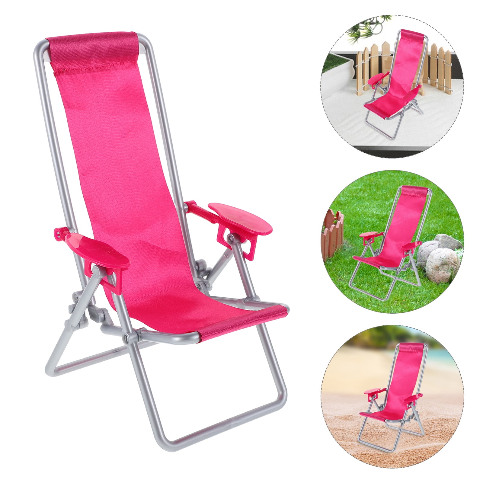 LOLIPPYY Lightweight Miniature Beach Chair Landscape Model 1 Set for ...