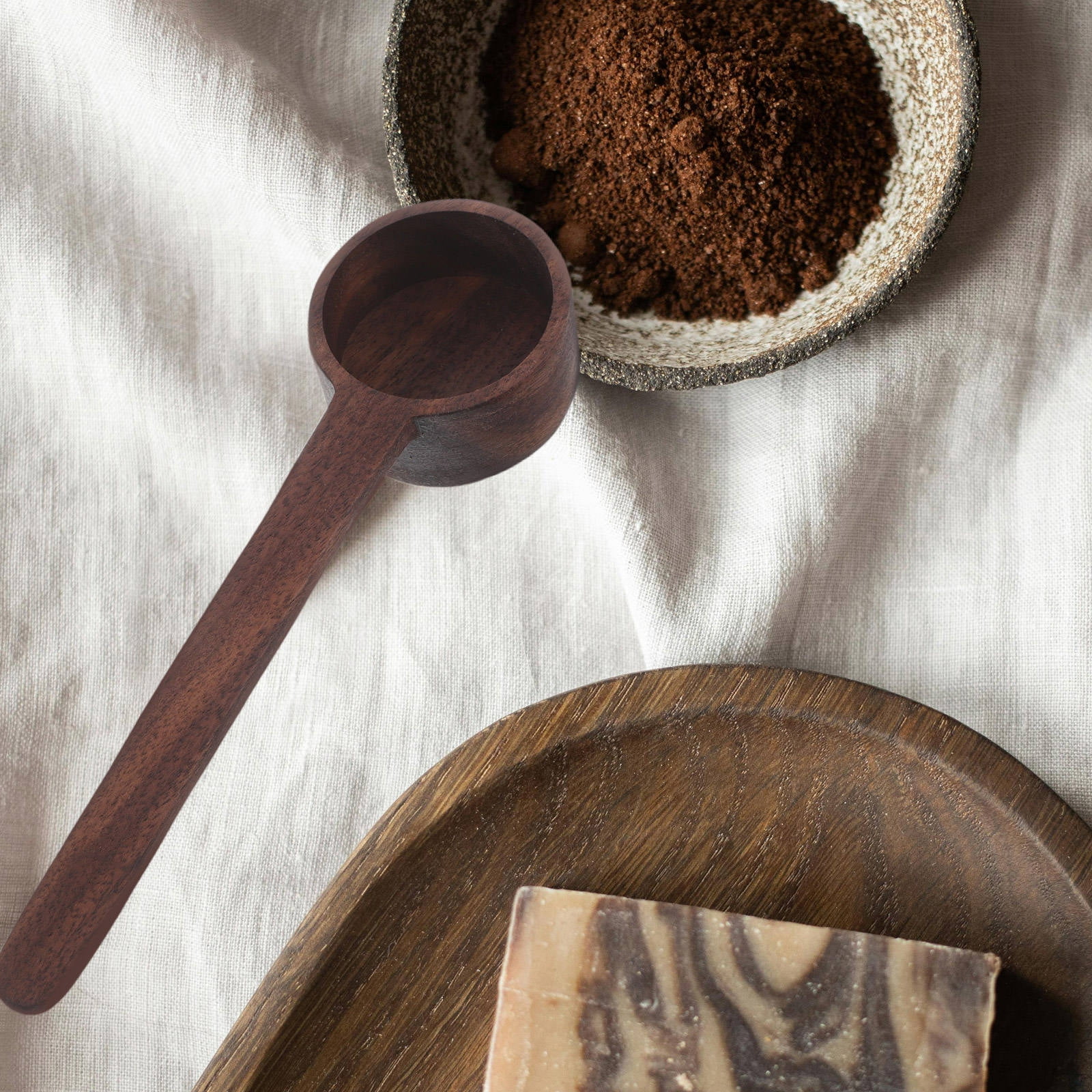 LOLIPPYY Long Handle Wooden Bath Salt Scoop for Home Hotel Spa ...