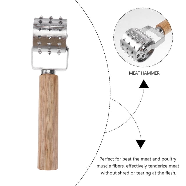 LOLIPPYY Hand Held Meat Tenderizer Tool Meat Hammer Silver 1Set ...