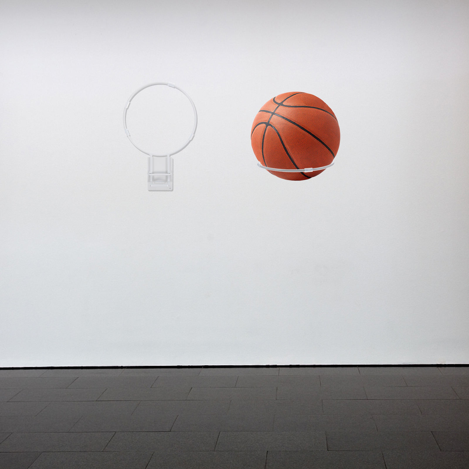 LOLIPPYY Metal Basketball Wall Holder for Sports Ball Storage Display ...