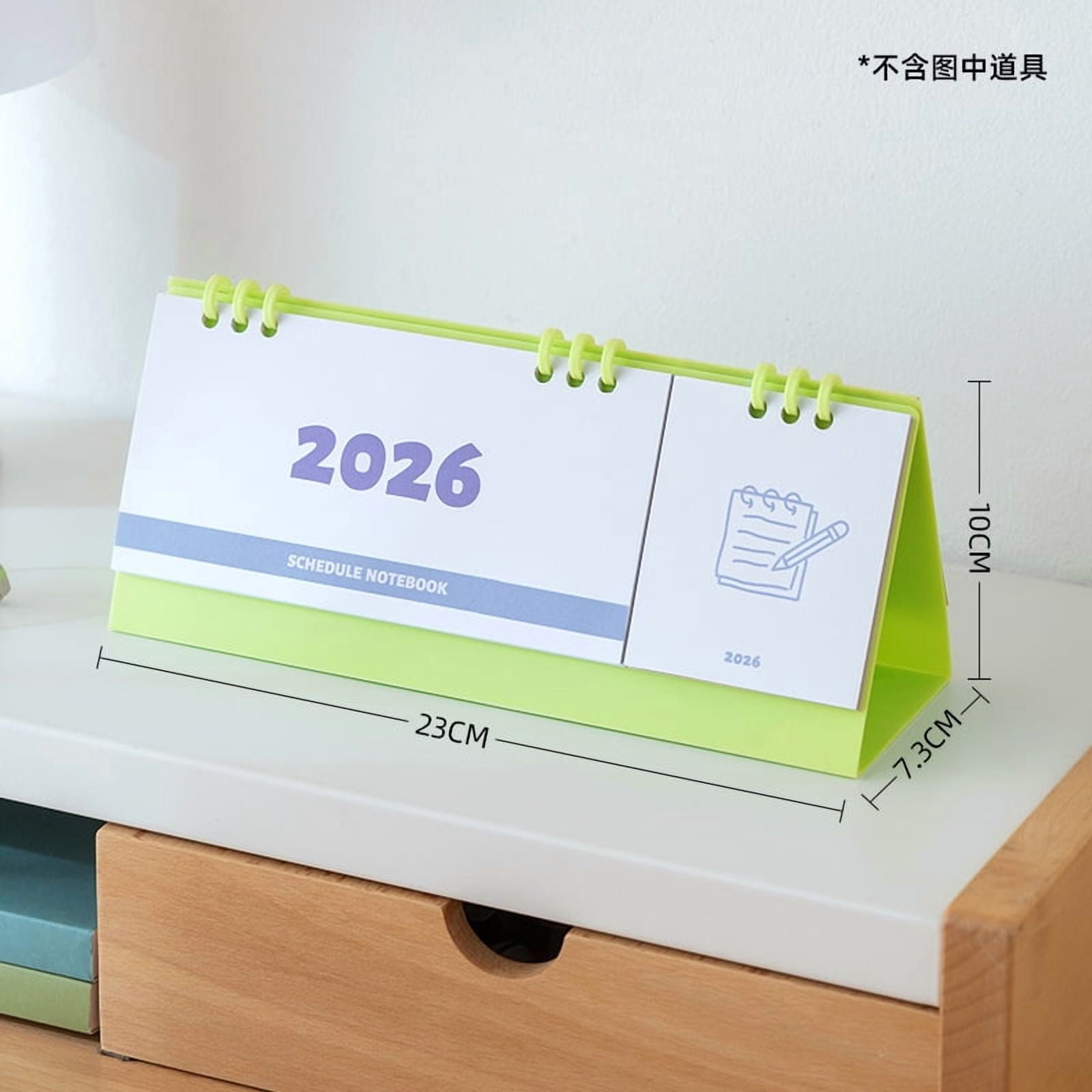LOLIPPYY Mini Desktop Calendar with Twin-Wire Binding, Weekly & Monthly ...