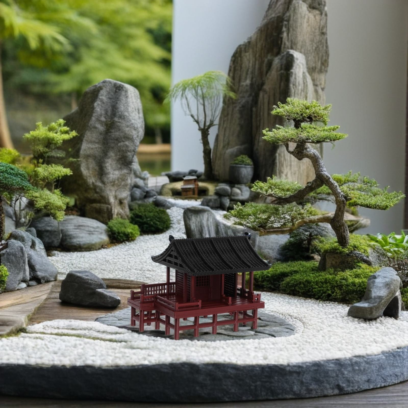 LOLIPPYY Miniature Pavilion Corner Decoration for Aquarium and Bonsai ...