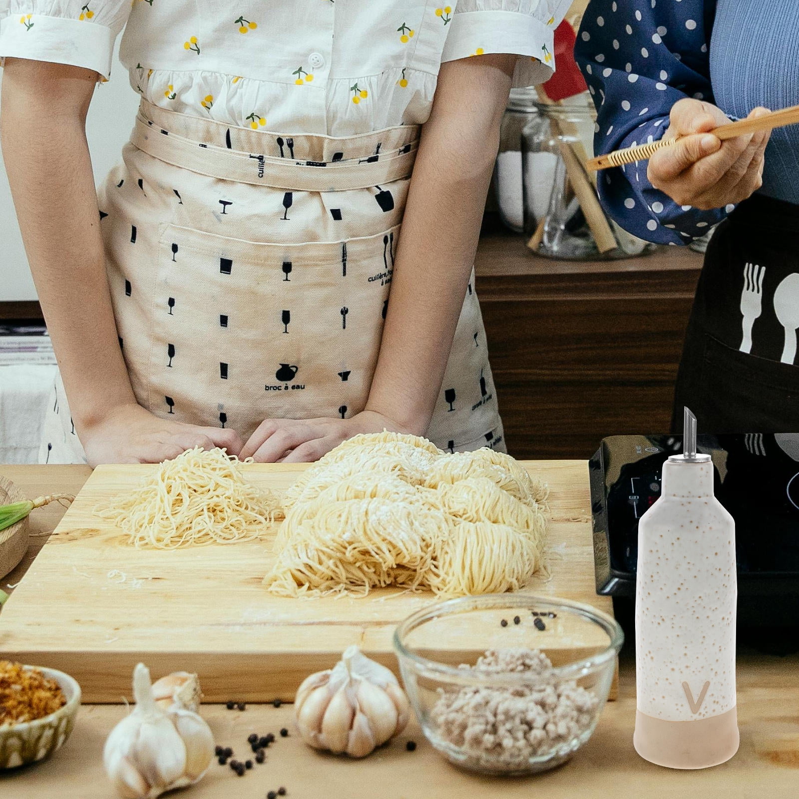 LOLIPPYY Multi Color Ceramic Vinegar Dispenser Bottle with Lid Easy to ...