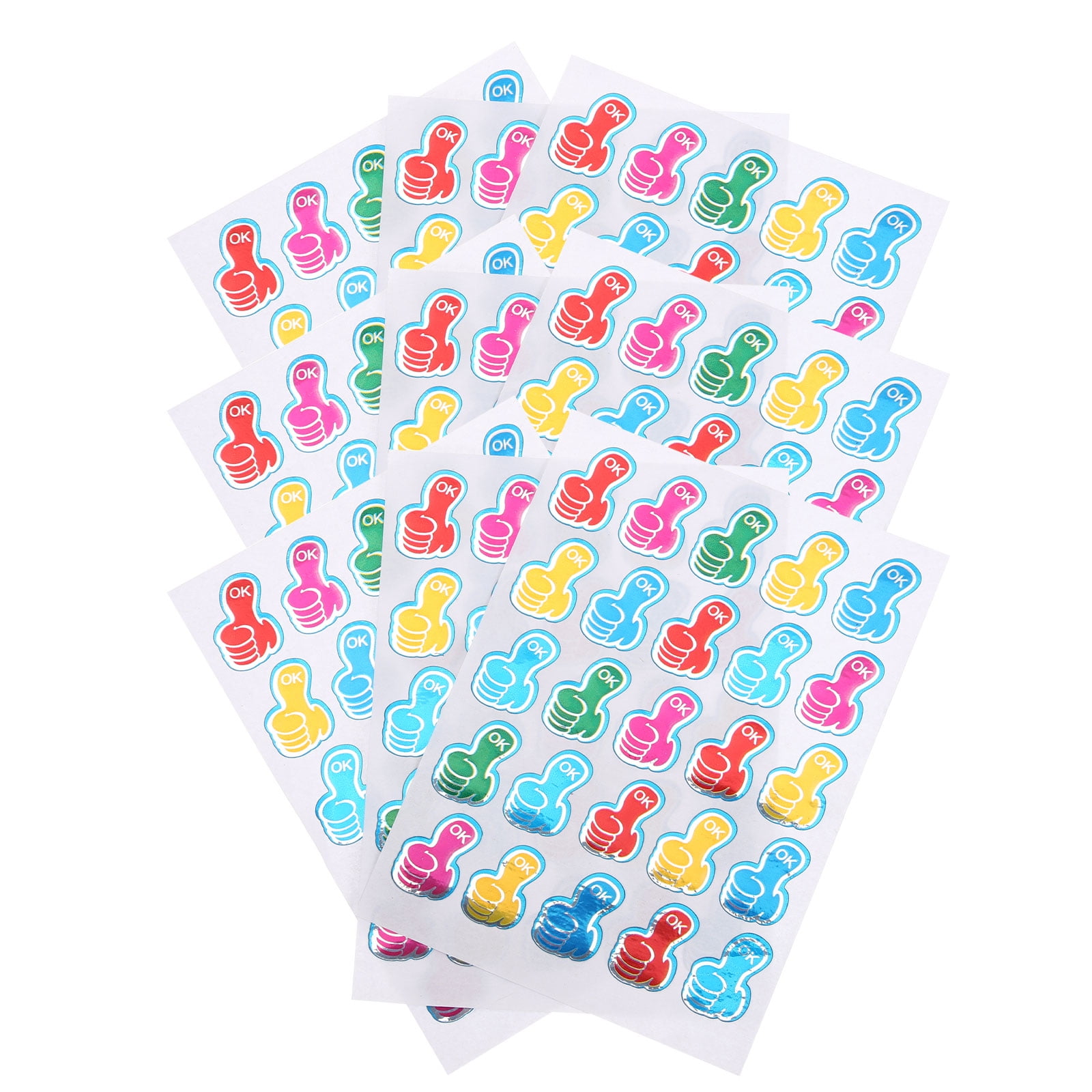LOLIPPYY Multi Color Thumbs Up Pattern Reward Stickers for Teachers ...