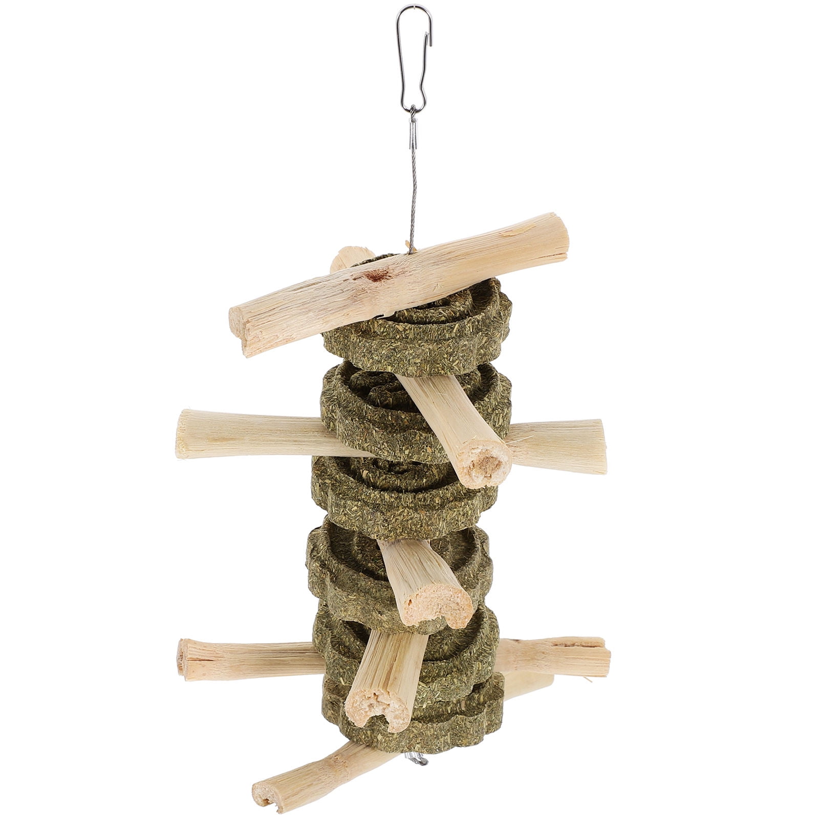 LOLIPPYY Natural Chewing Snack Toy Set for Rabbits Hamsters and Guinea ...
