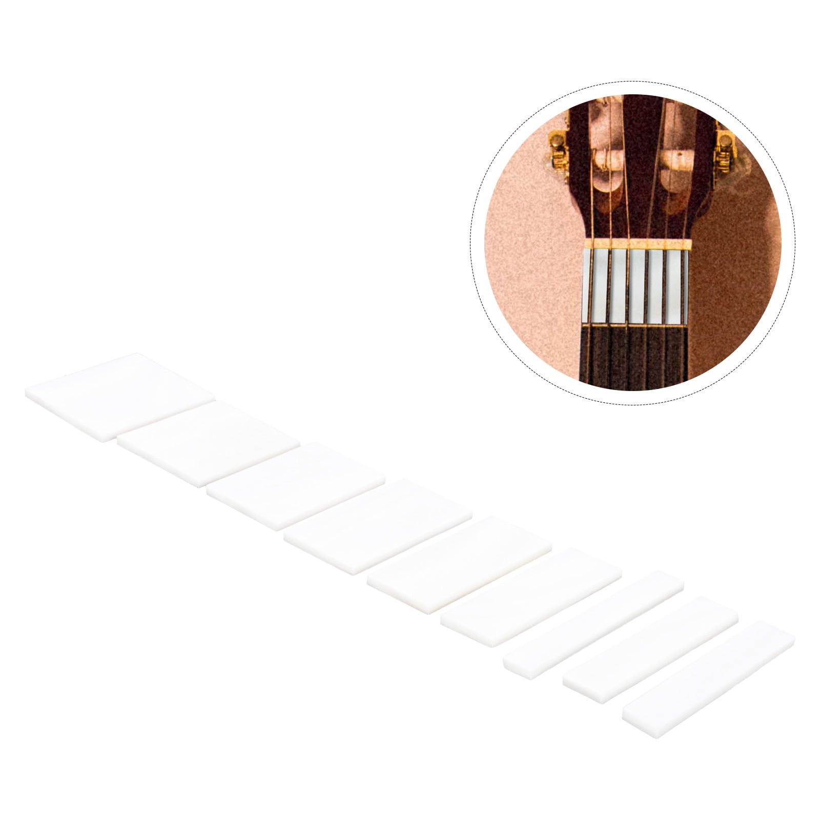 LOLIPPYY Natural Shell Inlay Dots White Fretboard Inlay Strips for ...