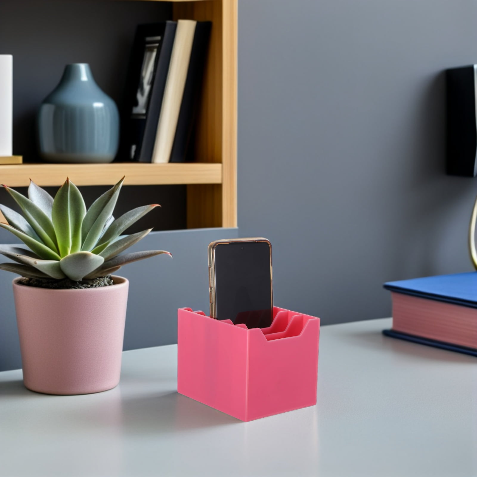 LOLIPPYY Office Desktop Phone Storage Box with Acrylic Design and ...