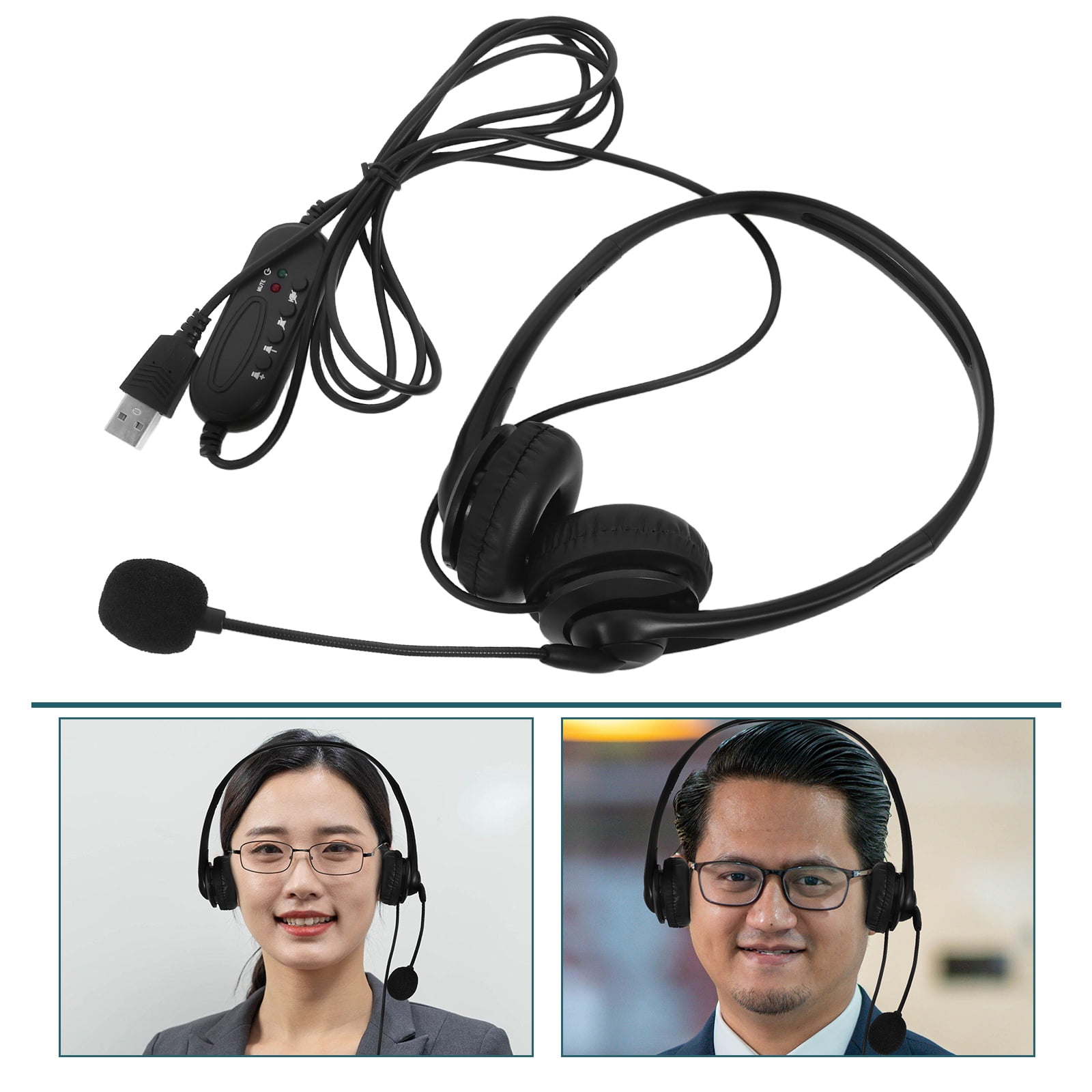 LOLIPPYY Office Wired Headphone with Cvc60 Noise Cancellation and ...