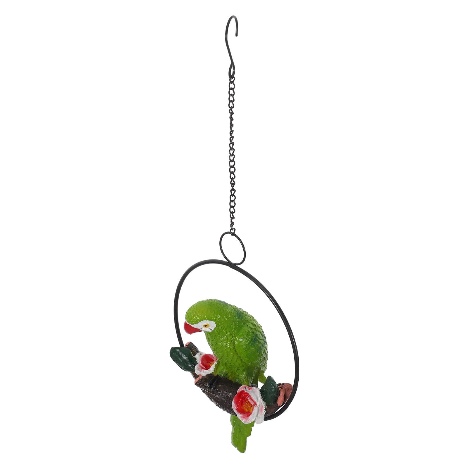 LOLIPPYY Outdoor Hanging Parrot Resin Sculpture for Garden Patio with ...