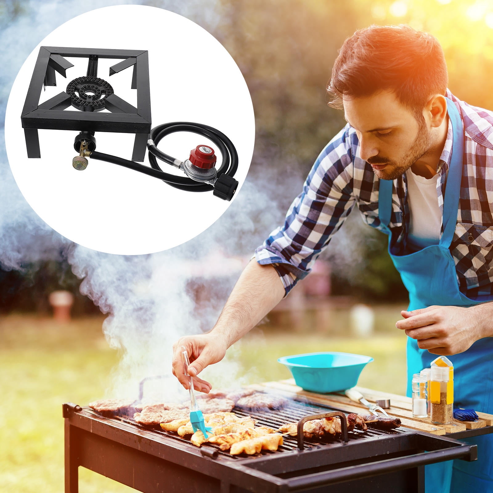 LOLIPPYY Outside Stove Portable Cast Iron for Catering and Hunting 1 ...