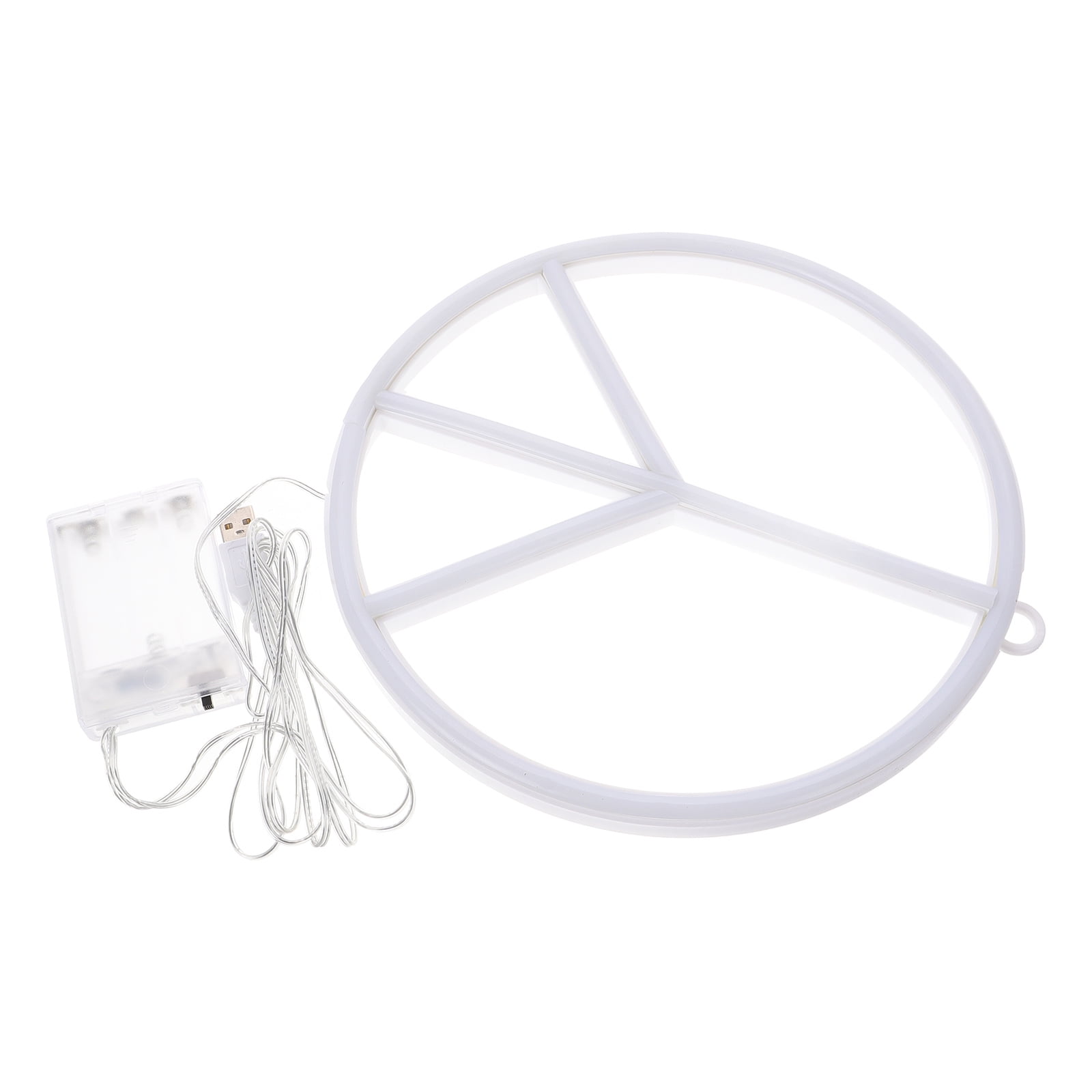 LOLIPPYY Peace Sign LED Light White Neon Sign for Home Interior 1Set ...