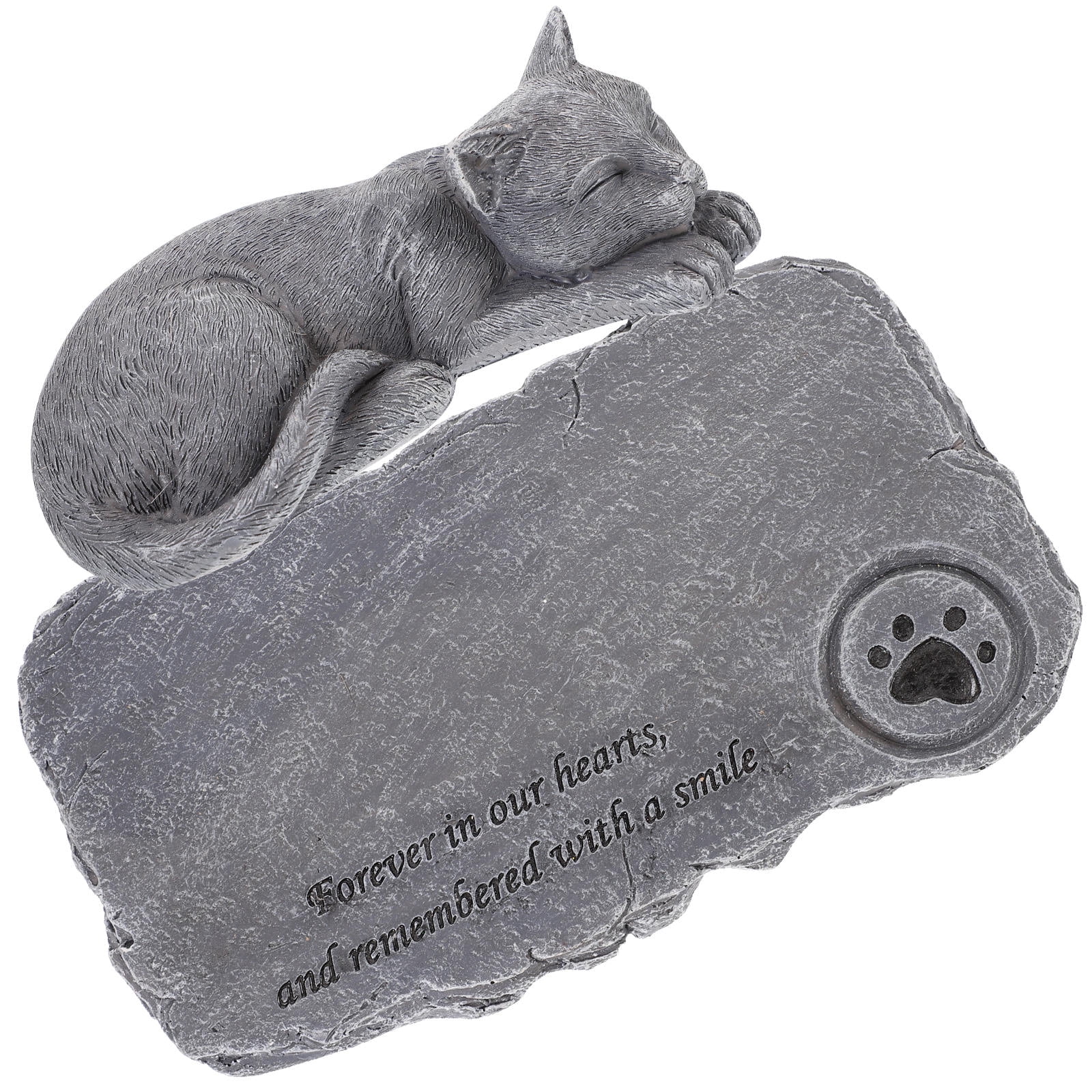 LOLIPPYY Pet Memorial Stake Cat Shape Cat Memorial Stone Outdoor 1Set ...