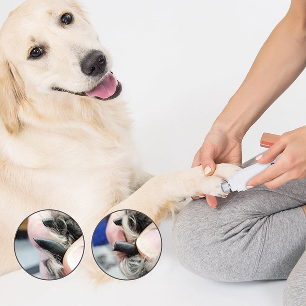 LOLIPPYY Pet Nail Grinder 32Pcs Rechargeable Electric Trimmer for Dogs ...