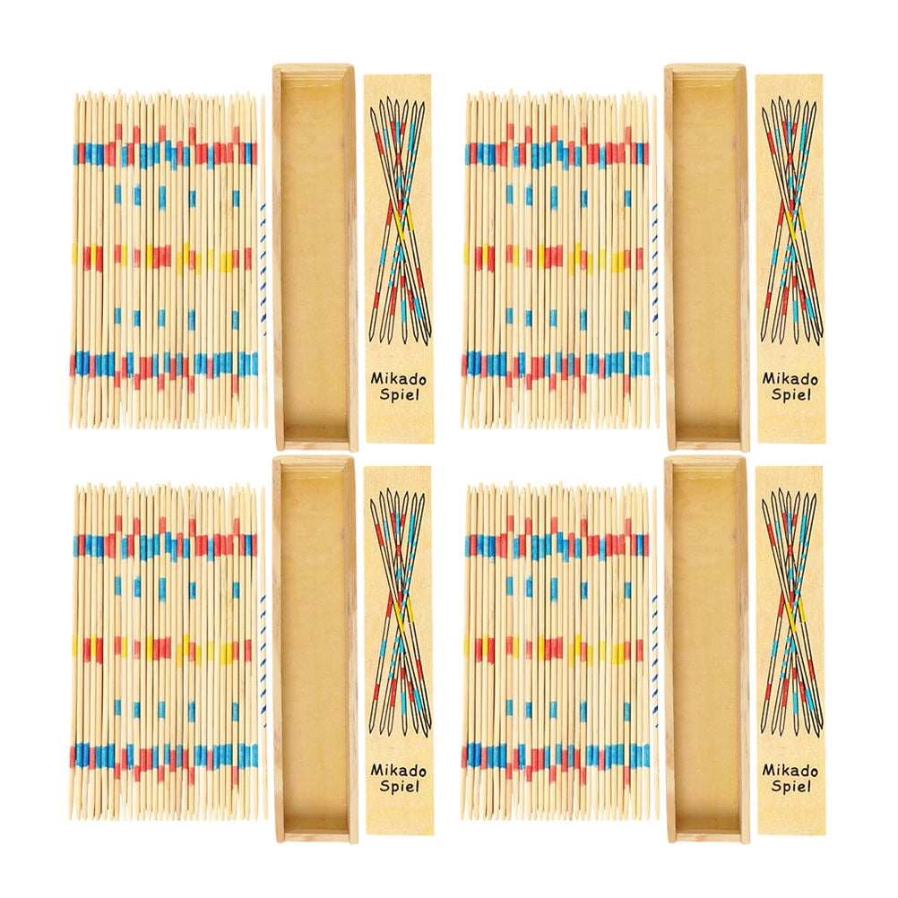 LOLIPPYY Pickup Sticks Wood 4Sets Educational Toy for Children Problem ...