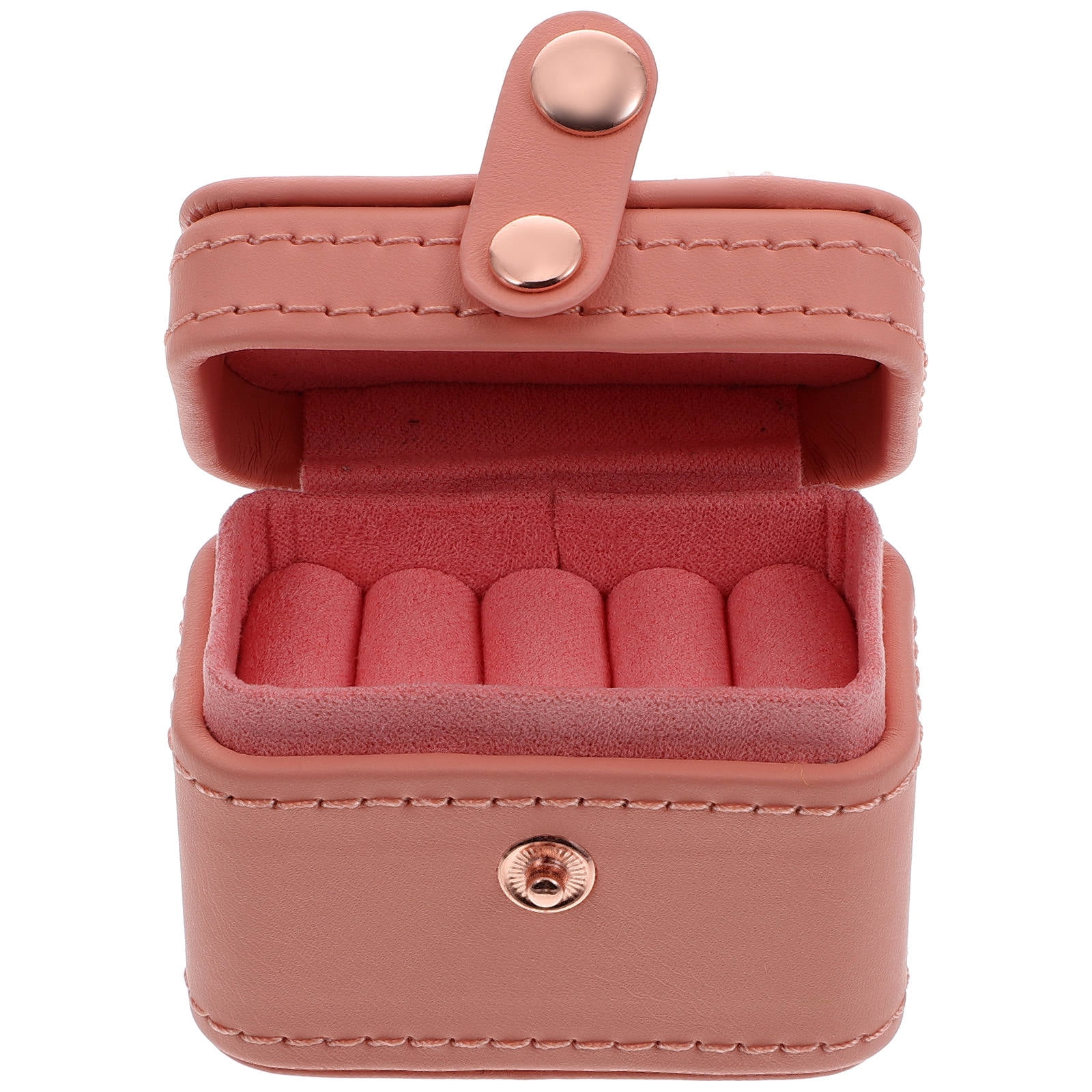 LOLIPPYY Pink PU Storage Box Decorative Organizer for Rings and Small ...