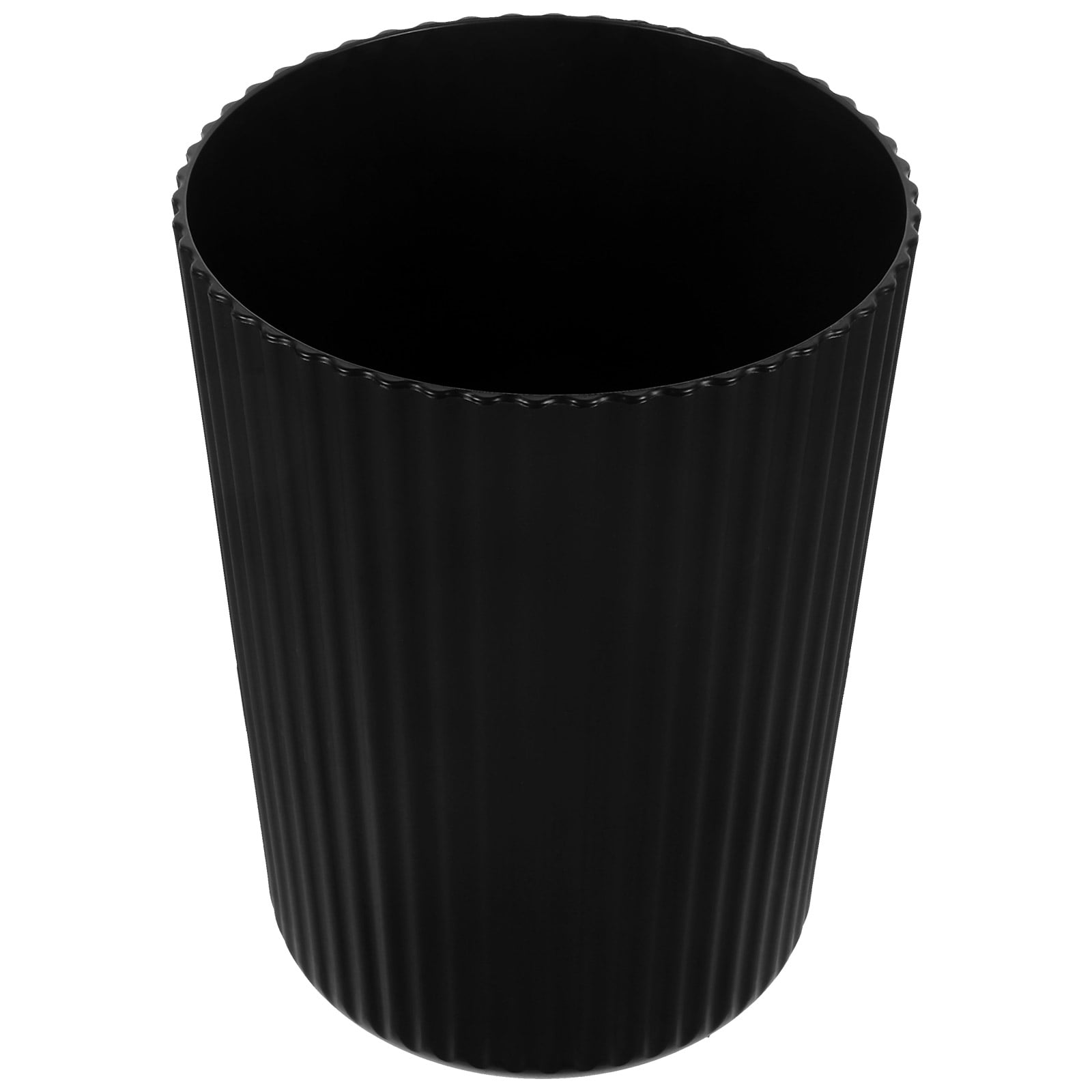 LOLIPPYY Plastic Black Trash Container with Sturdy Design for Bedroom ...