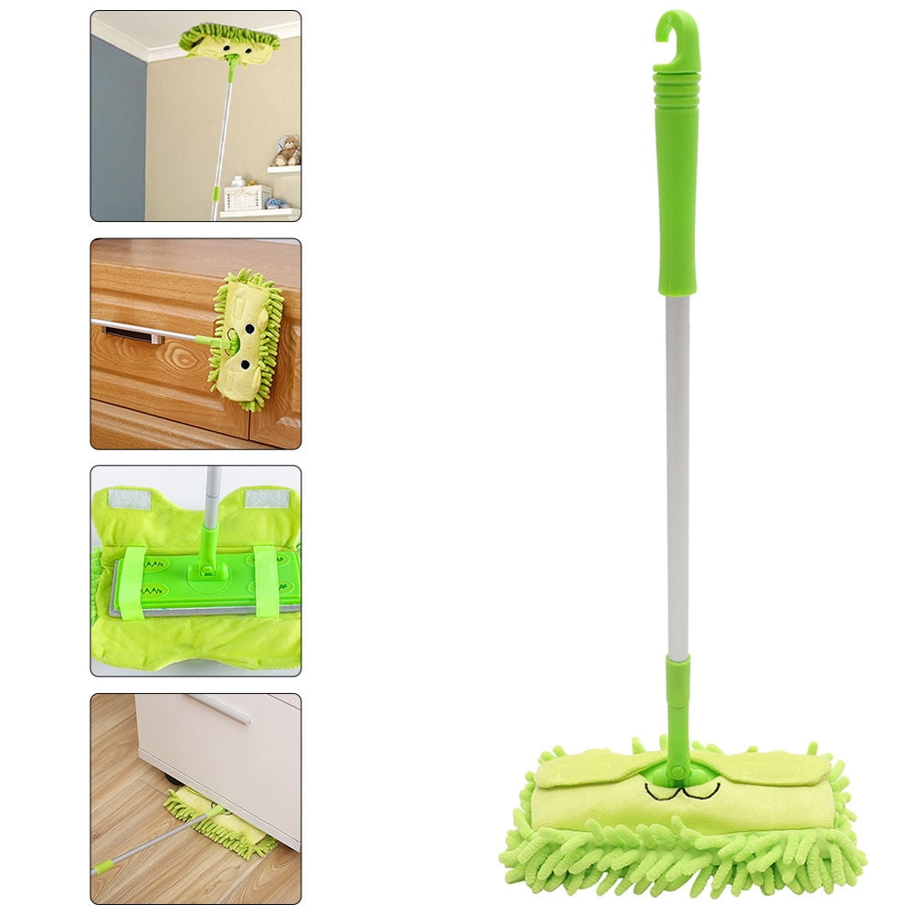 LOLIPPYY Plastic Cloth Mop Toy For Kids And Toddlers 1Pack Green Mini ...