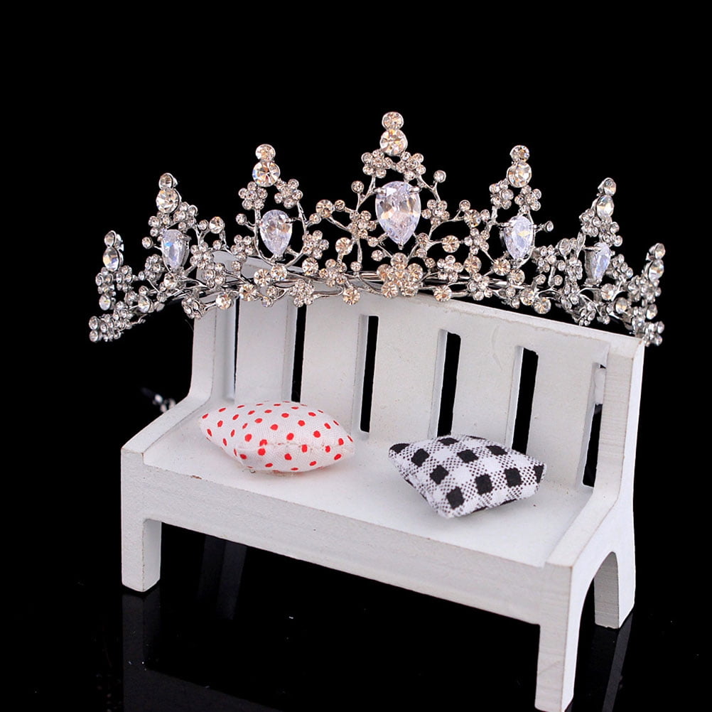 LOLIPPYY Plated Silver Wedding Crown Hair Accessory Durable Bridal ...