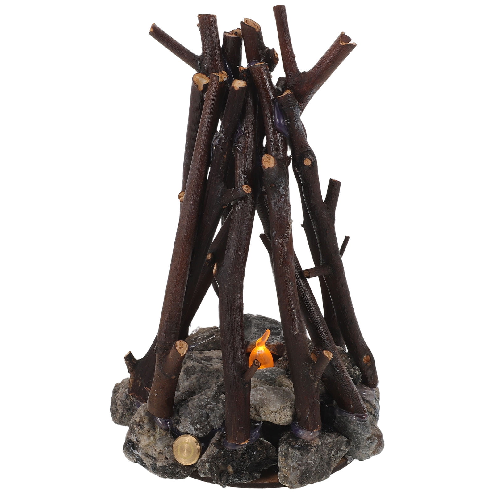 LOLIPPYY Portable Coffee Colored LED Campfire Night Light with Ambient ...