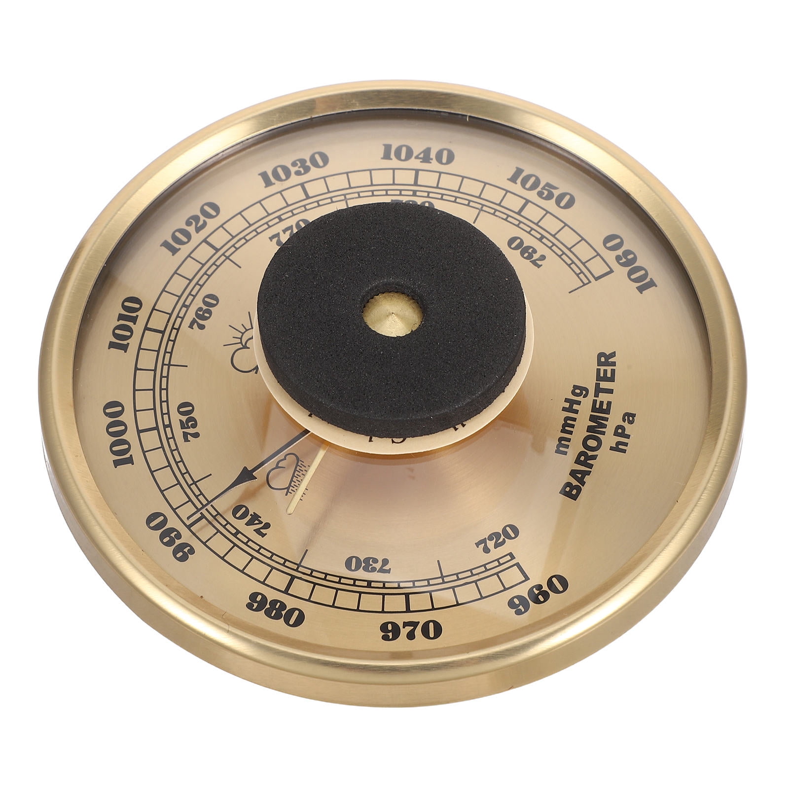 LOLIPPYY Portable Golden Analog Weather Device with Dial Thermometer ...