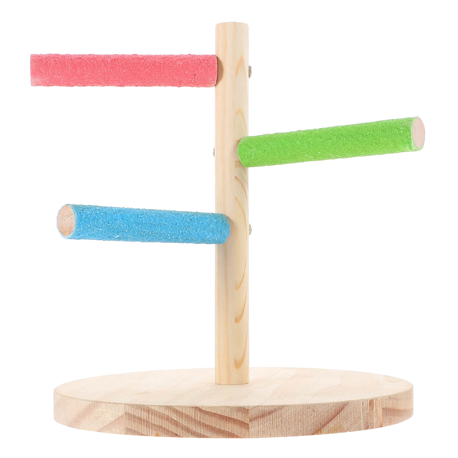 LOLIPPYY Portable Tabletop Bird Perch Stand Made of Sturdy Wood Easy ...