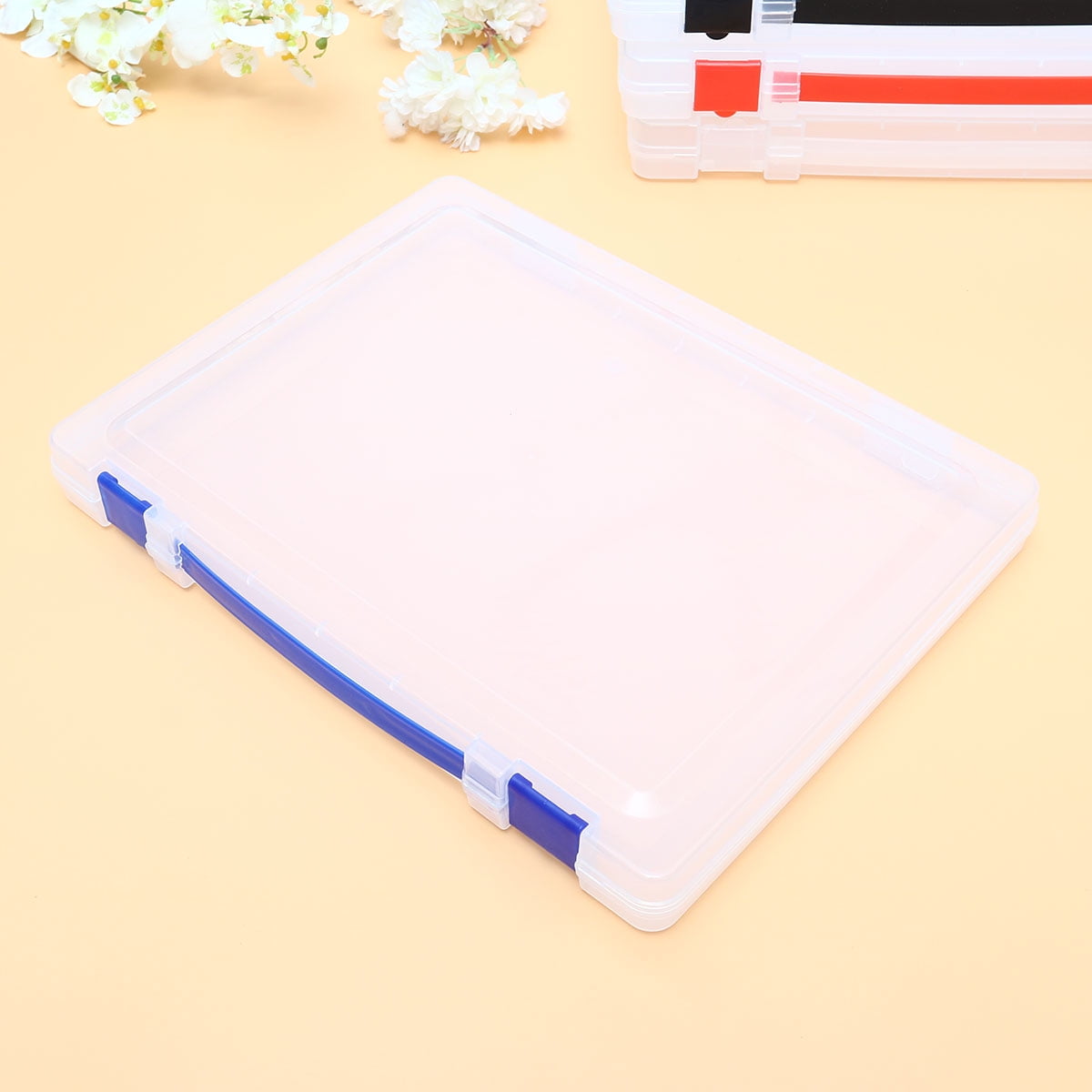 LOLIPPYY Portable Transparent Document Box with Connected Buckles for ...