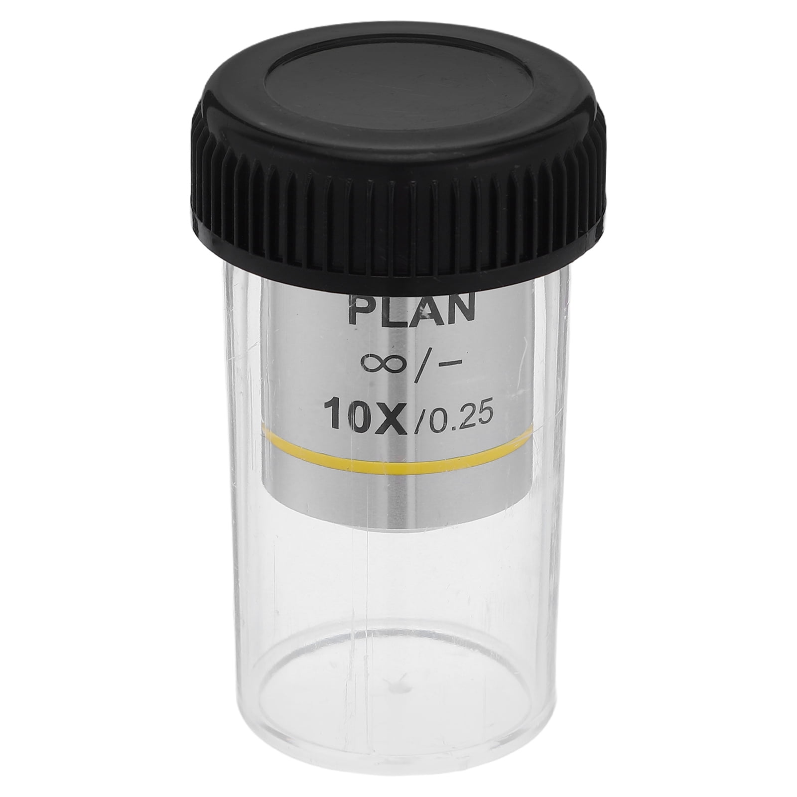LOLIPPYY Professional Microscope Objective Lens 10X Plated Silver High ...