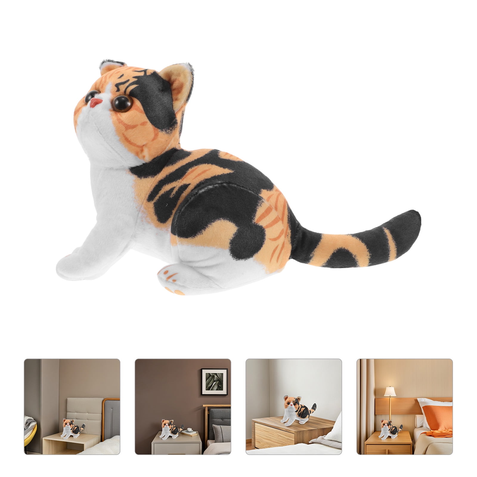 LOLIPPYY Realistic Plush Cat Figure for Home Decor Indoor Use Plush ...