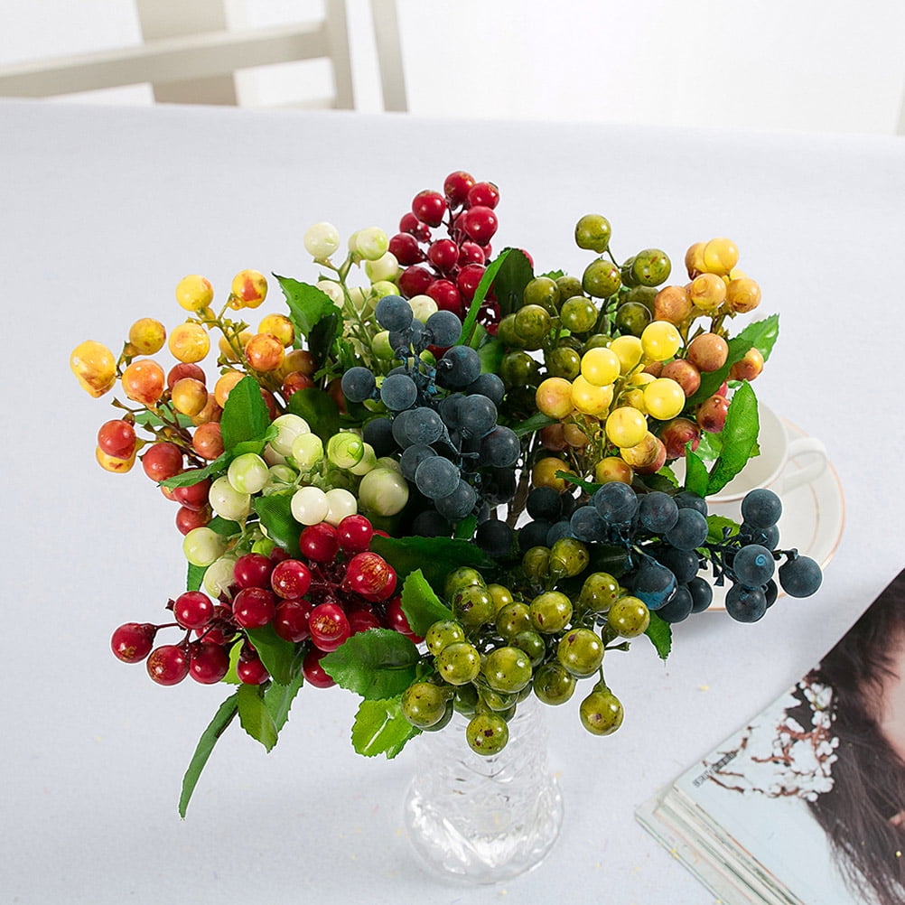 LOLIPPYY Red Artificial Lifelike Berries Fake Decorative Fruit for ...