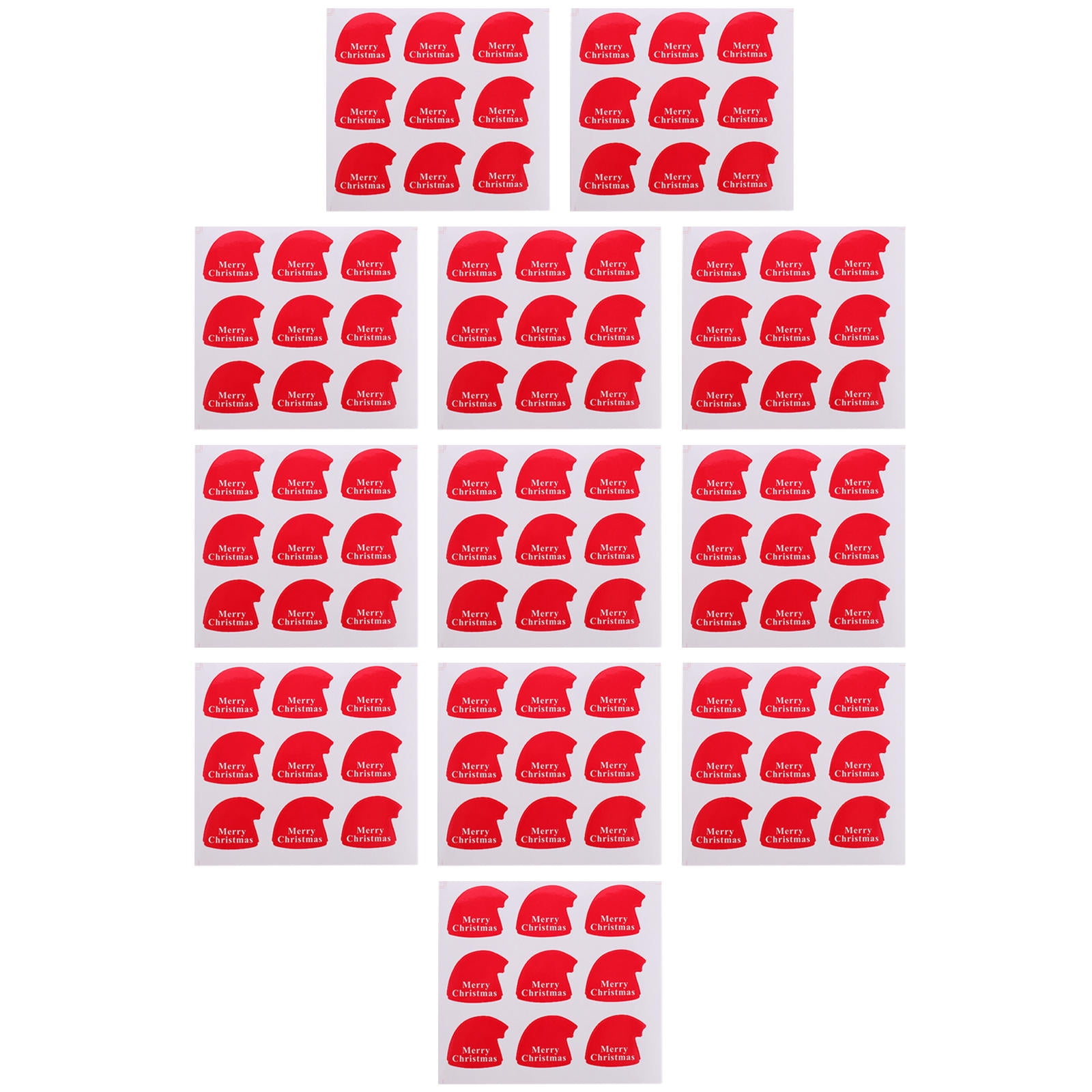 LOLIPPYY Red Christmas Hat Stickers for Sealing Candy Bags and Labels ...