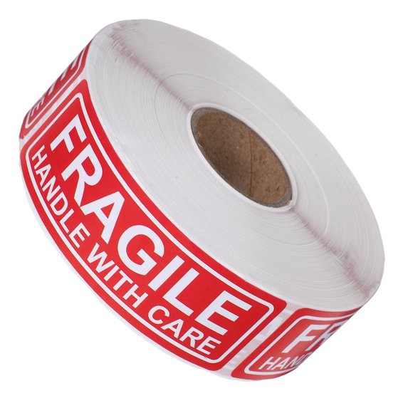 LOLIPPYY Red Fragile Shipping Stickers Roll - Labels for Secure and ...