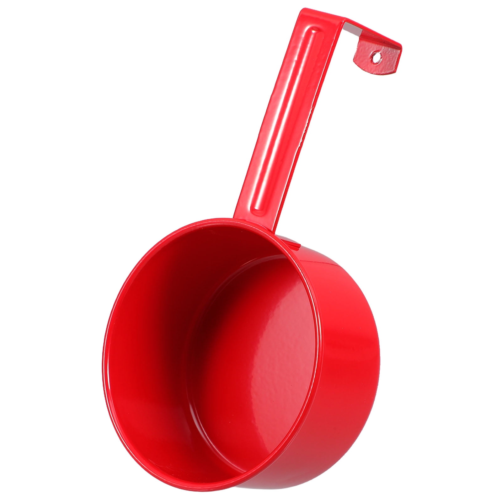 LOLIPPYY Red Iron Multifunctional Scoop for Rice Measuring Pet Food and ...