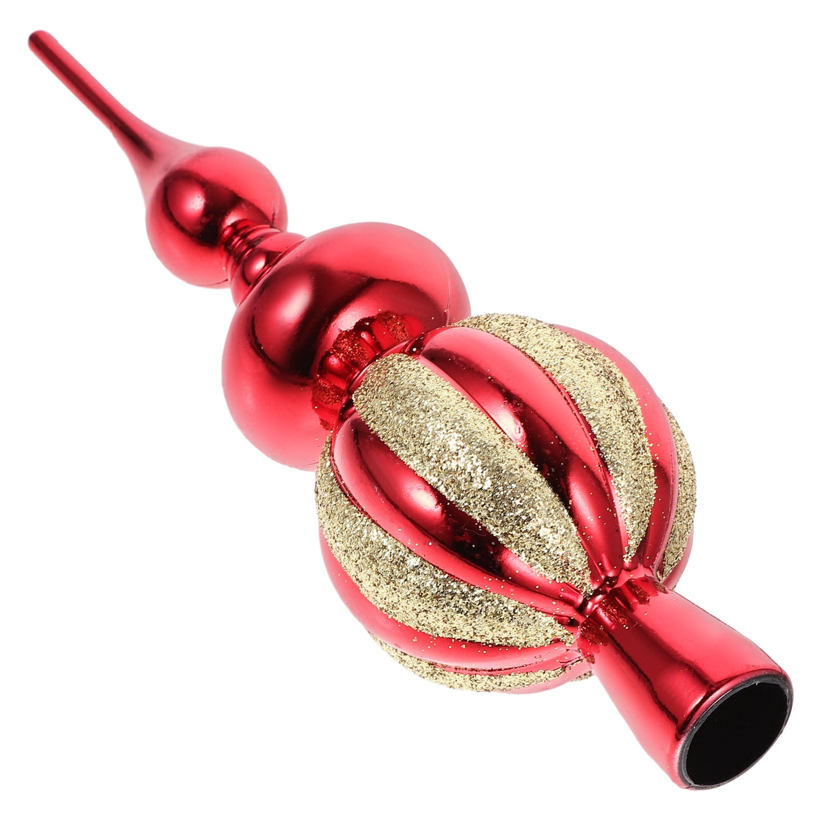 LOLIPPYY Red Plastic Christmas Tree Topper Spherical Decoration for ...