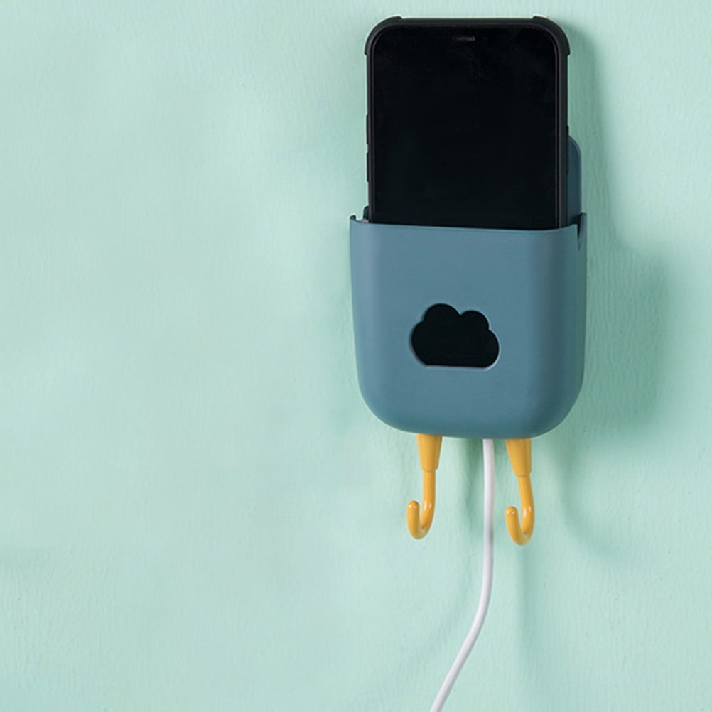 LOLIPPYY Remote Storage Box 1Set Blue PP Material Wall Mount for Phone ...