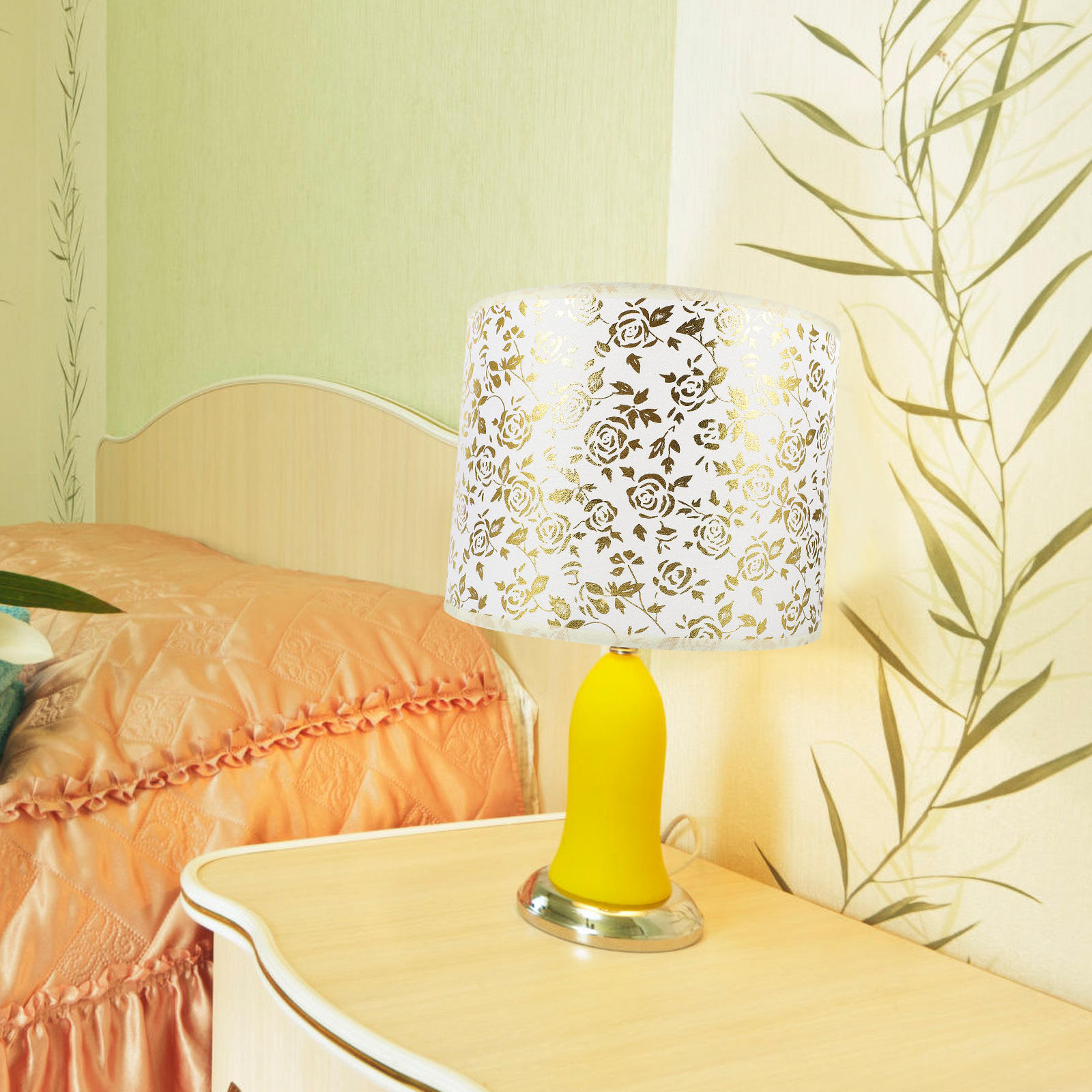 LOLIPPYY Replacement Fabric Lamp Shade Golden Color Softens Light for ...