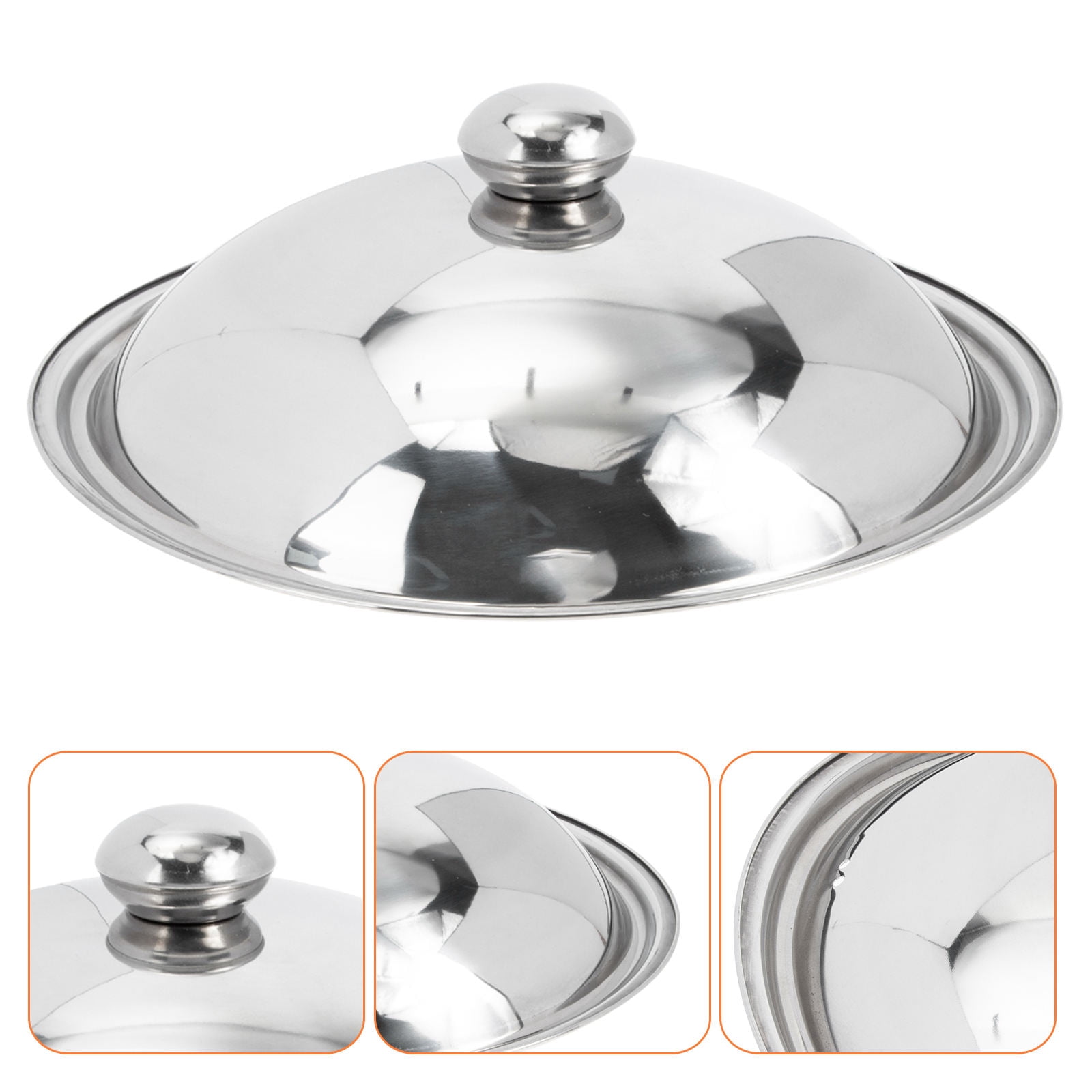 LOLIPPYY Replacement Pot Lids Stainless Steel Round Lid for Hotel Use ...