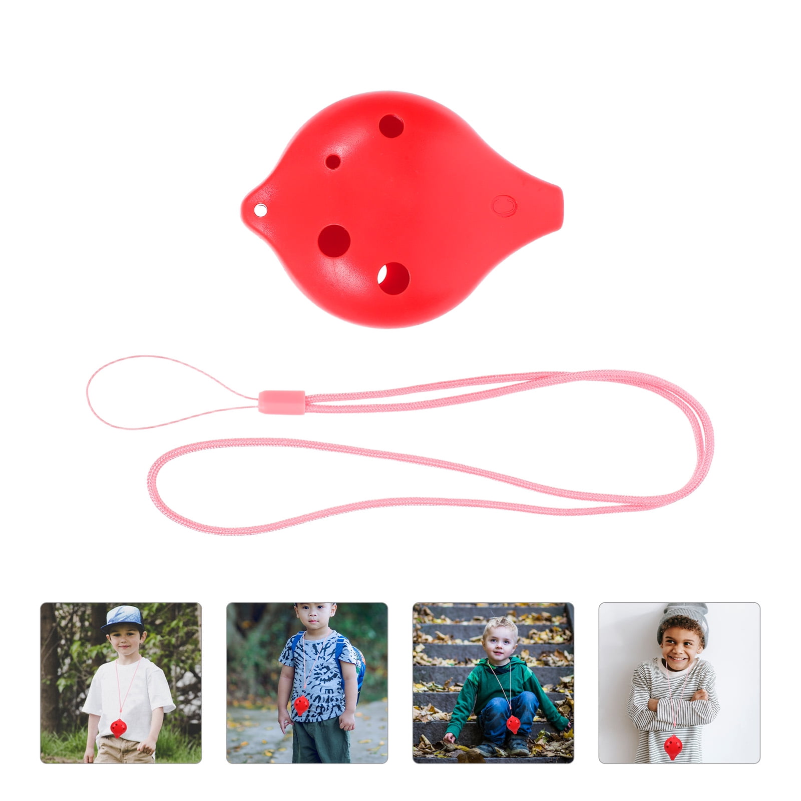 LOLIPPYY Resin Six Hole Alto Ocarina Flute with Neck Strap for Beginner ...